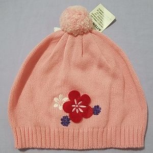 Disney | Accessories | Disney Princess Pink Floral Pompom Hat | Poshmark